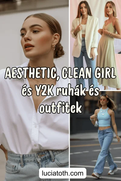 Aesthetic, clean girl és Y2K stílusú ruhák, outfitek. - Lucia Tóth
